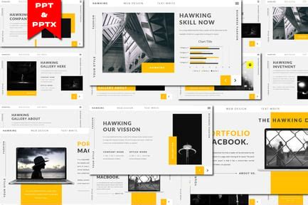 Hawking Powerpoint Template Incl Business And Report Envato