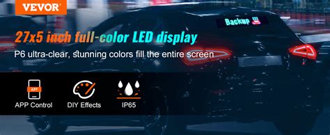 Vevor Programmable Led Sign P6 Full Color Led Scrolling Panel Diy Custom Text Animation