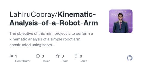 GitHub LahiruCooray Kinematic Analysis Of A Robot Arm The Objective Of This Mini Project Is