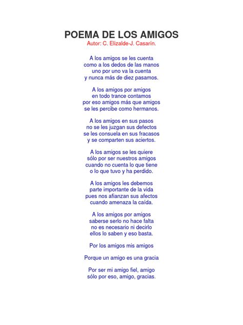 Poema De Agradecimiento A Los Amigos Pdf