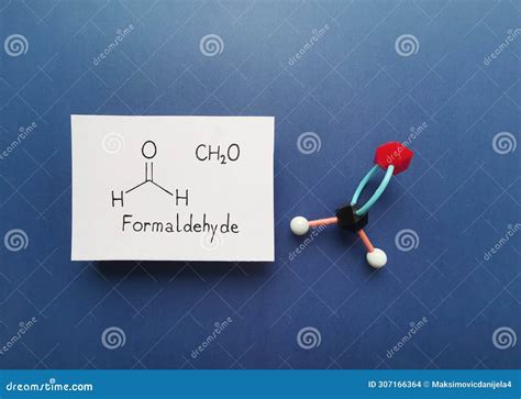 Formaldehyde Methanal Molecule Molecular Structure Model And Structural Chemical Formula Of
