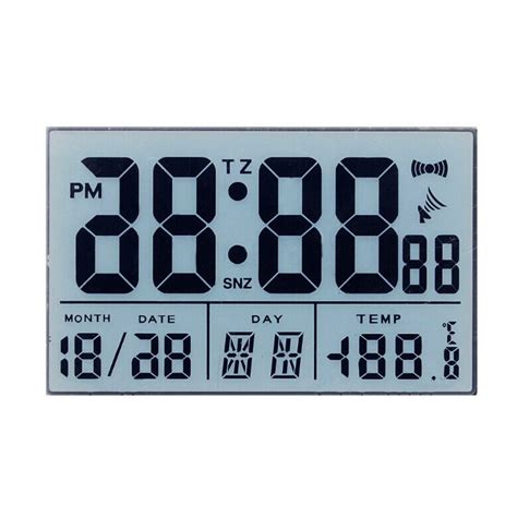 Transparent 7 Segment TN LCD Display For Medical Blood Glucose Meter