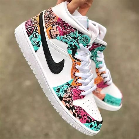 Custom Air Jordan 1 Cartoon Eye Green Purple Lilaccustom