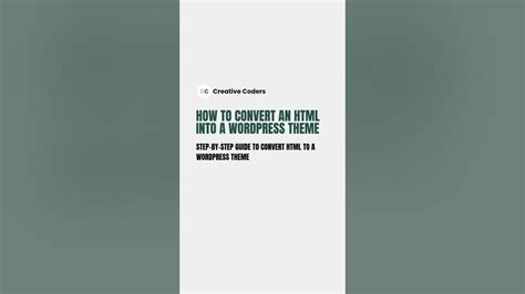 How To Convert Html Template Into Wordpress Theme Youtube