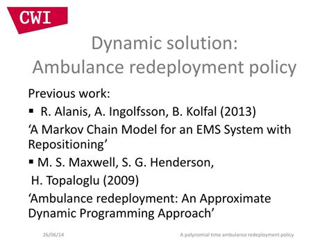 Ppt Polynomial Time Ambulance Redeployment Policy Powerpoint