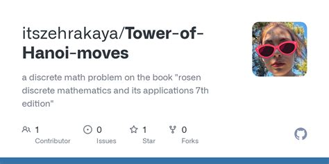 Github Itszehrakayatower Of Hanoi Moves A Discrete Math Problem On The Book Rosen Discrete