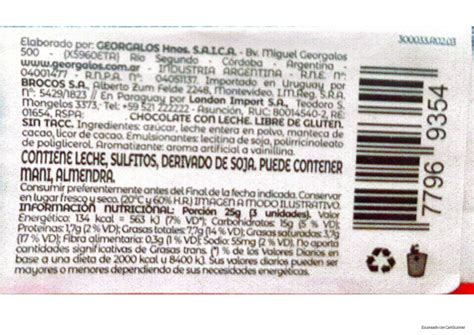 Etiqueta De Chocolate Pdf