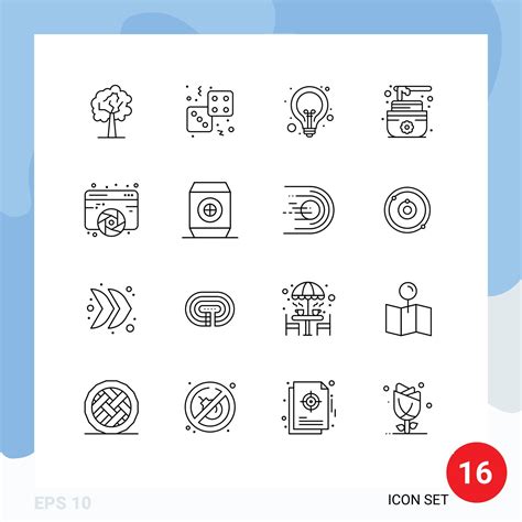 16 Thematic Vector Outlines And Editable Symbols Of Designing Cream