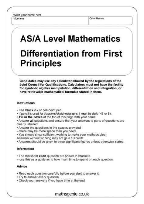 Differentiation Pdf 170578 As Pure Differentiation First Principles