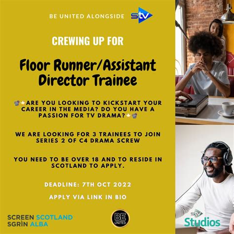 Floor Runner Assistant Director Trainee