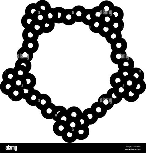 Molecular Structure Line Icon Vector Molecular Structure Sign Isolated Contour Symbol Black