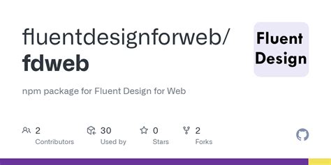 Github Fluentdesignforweb Fdweb Npm Package For Fluent Design For Web