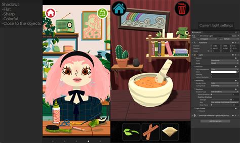 how to create flat colorful cast shadows r unity3d