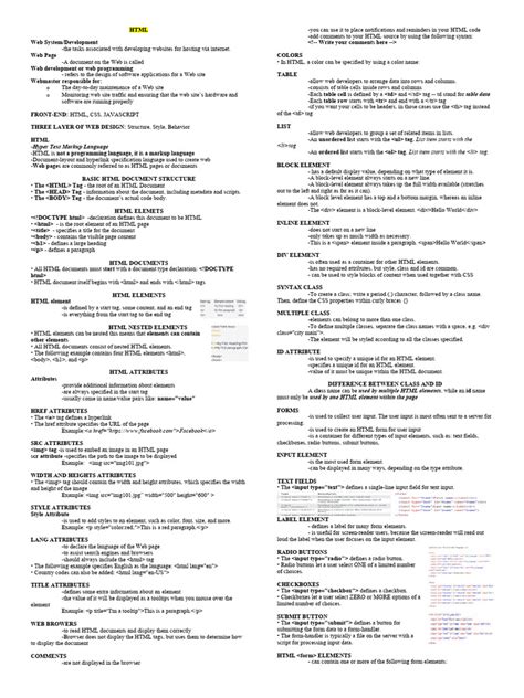 web systems mr pdf html element html