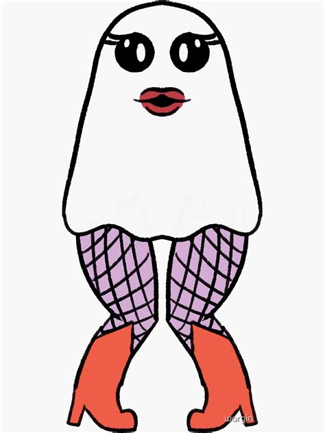 Sexy Sheet Ghost Person Sticker By Worgin Redbubble
