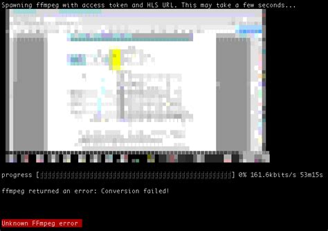 Ffmpeg Returned An Error Conversion Failed · Issue 140 · Snobu