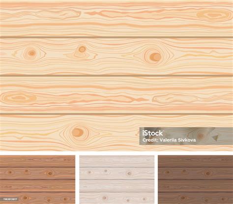 나무 줄무늬 텍스처 배경의 집합입니다 갈색 나무 벽 판자 테이블 또는 바닥 표면 도마 를 절단 다채로운 자연 산책로 표면 벡터 일러스트레이션 가구에 대한 스톡 벡터 아트 및