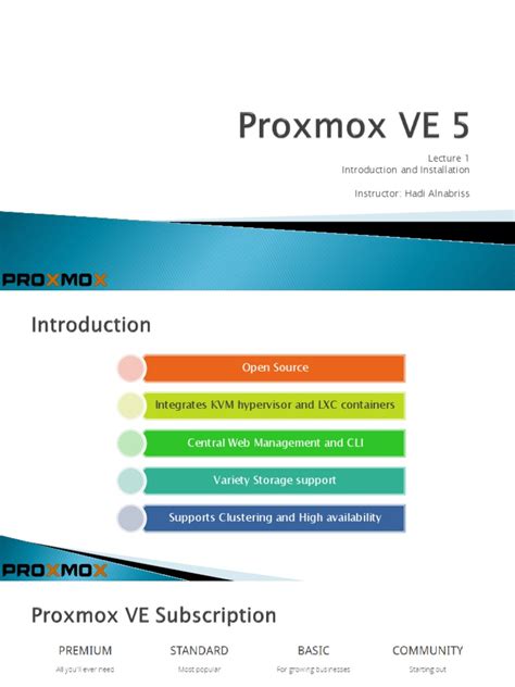 Introduction To Installing And Configuring Proxmox Virtual Environment Pdf Computer Hardware