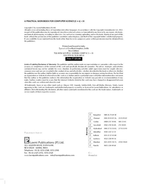 Download A Practical Workbook For Computer Science C Plus Plus Of Class 11th Pdf Online 2022