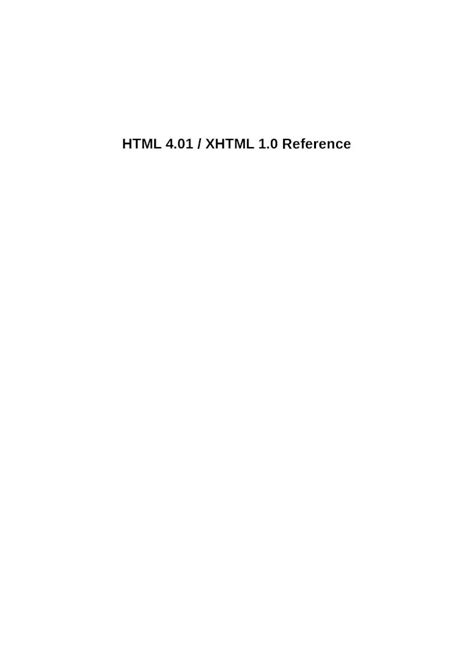 Doc Html Reference Dokumentips