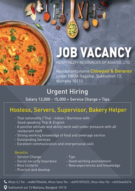 Job Vacancy Utsav Celebrating Foods Of India