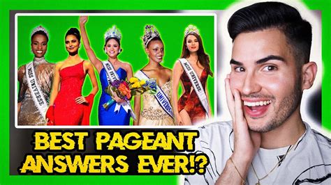 Best Pageant Answers Ever Q And A From Miss Universe Miss World