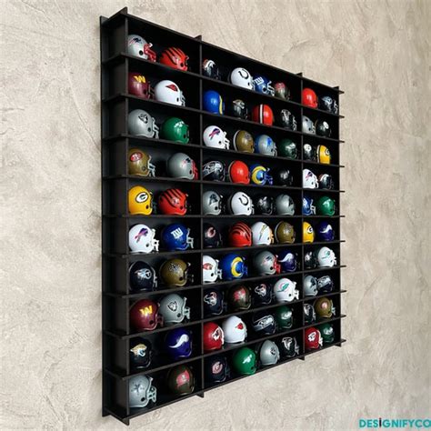 Sports Memorabilia Case 32 Mini Football Helmet Display Case Wall