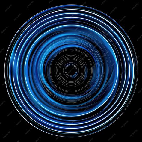 Premium Photo Blue Concentric Circles Of Sonar Waves In Abstract Background Visualizing Sound