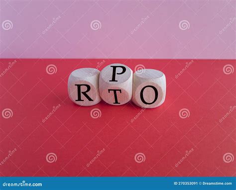 RPO Vs RTO Turned A Cube And Changed The Word Stock Image Image Of Heart Orange