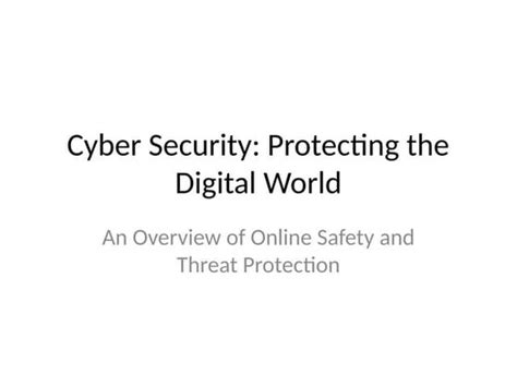Cybersecurity Presentation 15 Slides Pptx