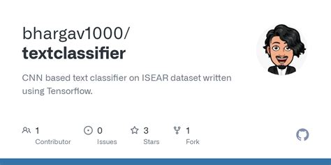 Github Bhargav1000textclassifier Cnn Based Text Classifier On Isear Dataset Written Using