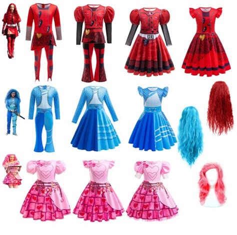Girls Descendants 4 The Rise Of Red Cosplay Costume Party Fancy Dress