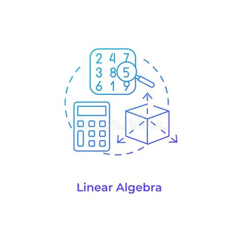 Linear Algebra Blue Gradient Concept Icon Stock Vector Illustration Linear Algebra Blue Gradient Concept Icon Stock Vector Illustration