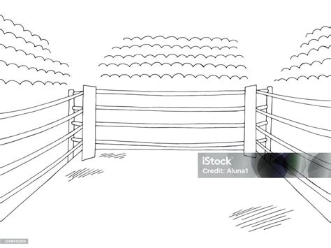 복싱 링 스포츠 그래픽 블랙 화이트 스케치 일러스트 벡터 권투 스포츠에 대한 스톡 벡터 아트 및 기타 이미지 권투 스포츠 사각의 링 Championship Istock