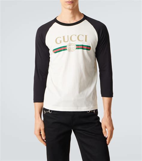 Logo Cotton And Silk Jersey T Shirt In White Gucci Mytheresa