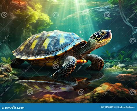 Slider Turtle Stock Illustration Illustration Of Fantasy 294985795