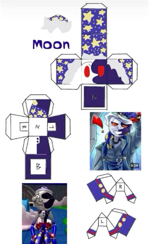 Moondrop Fnaf Papercraft Fnaf Paper Cutouts