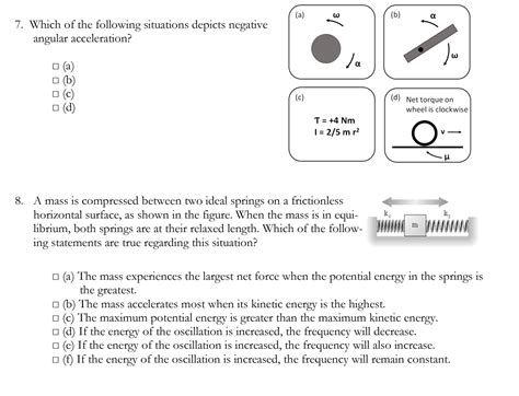 Solved 7 Which Of The Following Situations Depicts Negative