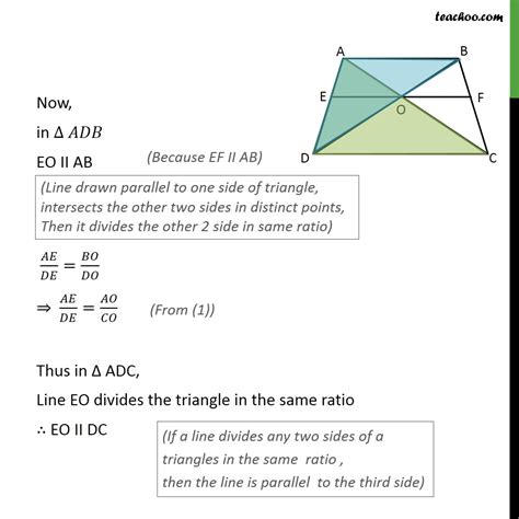 Ex 6 2 10 Diagonals Of Quadrilateral Abcd Intersect Each