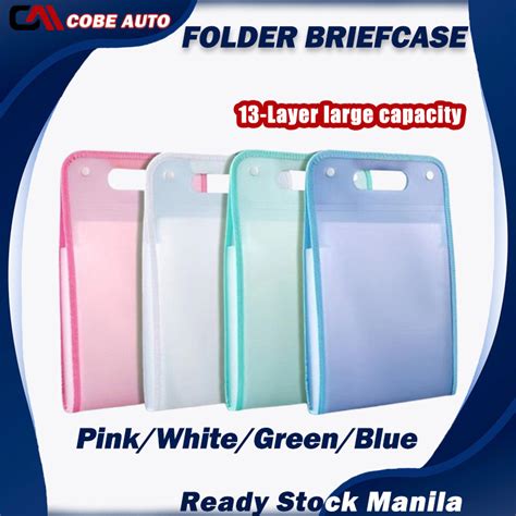 Folder File Organizer Document 13 Layer Storage Test Paper Folder Waterproof With Handle