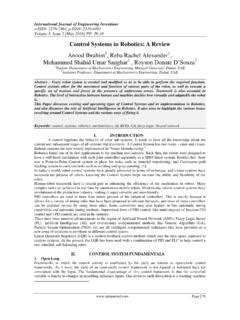 Control Systems In Robotics A Review Control Systems In Robotics A Review Pdf PDF4PRO