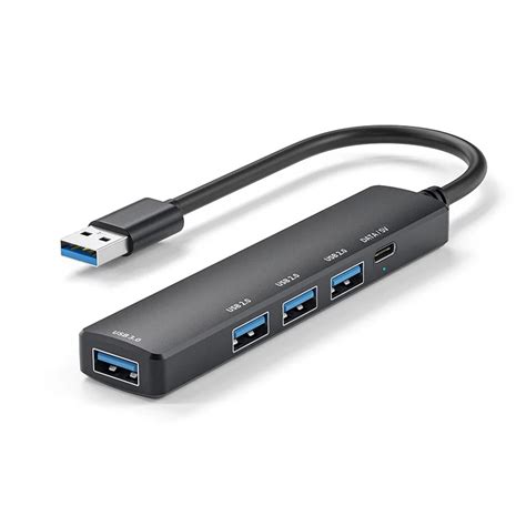 通用串行总线3 0集线器c型充电同步数据超薄通用串行总线分离器，适用于笔记本电脑表面专业版ps4电脑驱动器闪存驱动器 Buy Usb 3 0集线器 超薄usb 3 0至c型集线器 Usb
