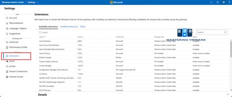 Uninstall Extensions In Windows Admin Center Mastering Vmware