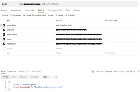 Authorisation Code Flow Error 403 Auth0 Community