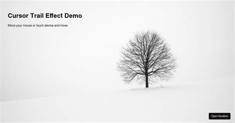 Cursor Trails Examples Codesandbox