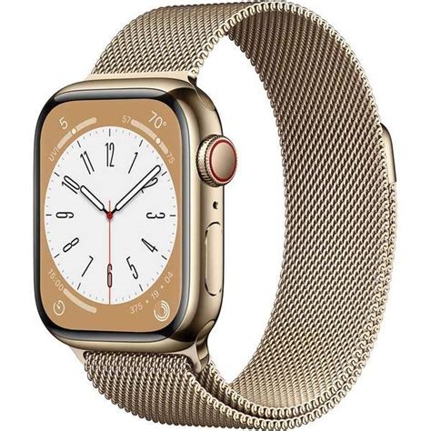 Умные часы Apple Watch Series 8 45mm MNKP3 GPS + LTE Gold S. Steel Case ...