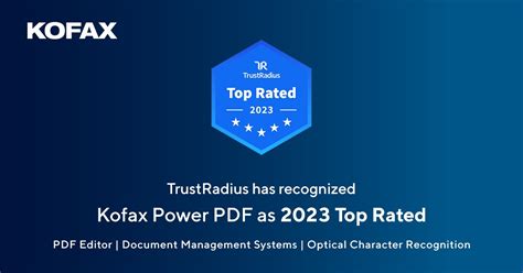 Kaleigh Woodhart On Linkedin Trustradius Confirms Kofax Power Pdf As The Industry Leading Pdf