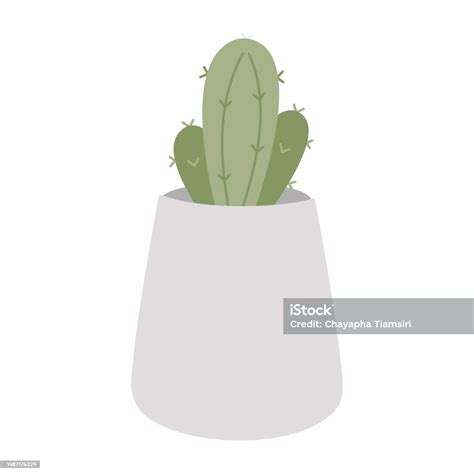 선인장 사막 Spingy 식물 냄비에 녹색 식물 파스텔 귀여운 식물 벡터 0명에 대한 스톡 벡터 아트 및 기타 이미지 0명 가구 가시 Istock