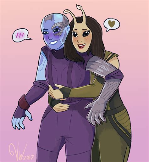 Mantis X Nebula By C H I Z U Marvel Art Marvel Marvel Comic Universe