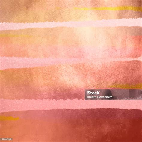 로즈 골드 글리터 브러시 스트로크와 추상적 인 배경 골드 샤이니 그런지 텍스처 로즈 골드 호일 브러쉬 스트로크 배경 인사말 카드